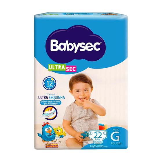Fralda Descartável Babysec Tamanho G com 22 Unidades - Baby Sec ...