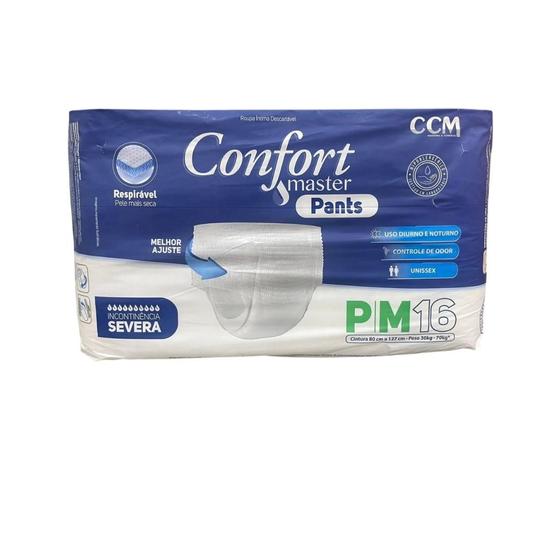 Fralda Descartavel Geriatrica Adulto Confort Master Pants Incontinência Severa P/M 16 Unidades ...