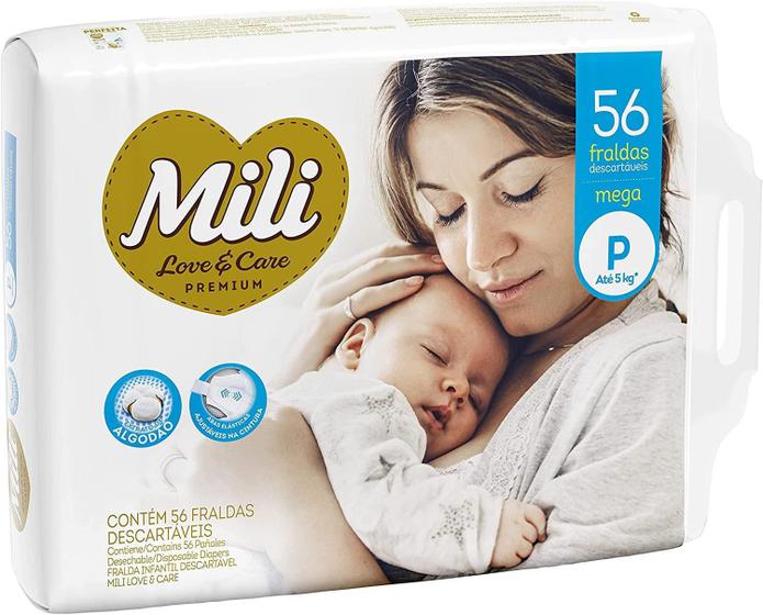 Fralda Descartável Love E Care Premium Mega P C/56 - Mili - Fralda ...