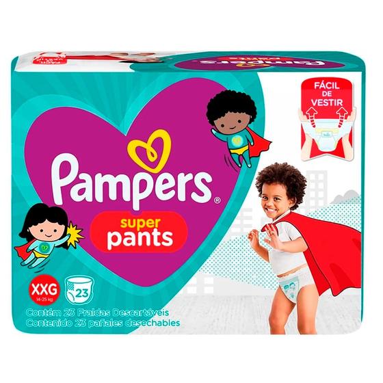 Fralda Descartável Pampers Super Pants Pacotão XXG Com 23 Unidades ...