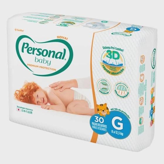 Fralda Descartável Personal Baby Premium Pacote Mega Bebê Criança ...