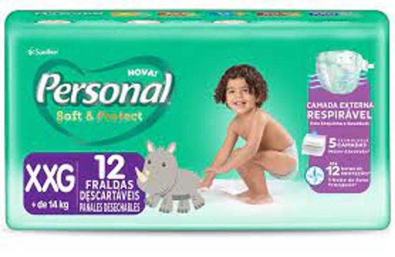Fralda Descartavel Personal - XXG 12 - Fralda Infantil XXG - Fralda ...