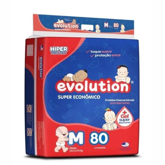 Fralda evolution M, pacote com 80 unidades - DRY - Fralda Descartável ...