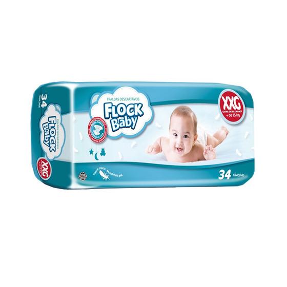 Fralda Flock Baby Mega XXG 34 unidades - Fralda Descartável - Magazine ...