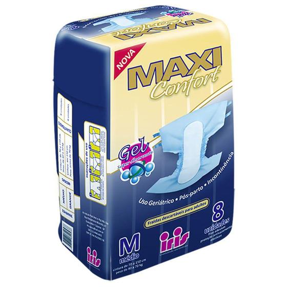 Fralda geriatrica maxi confort tamanho m - 8 fraldas - MAX CONFORT - Fralda Geriátrica ...