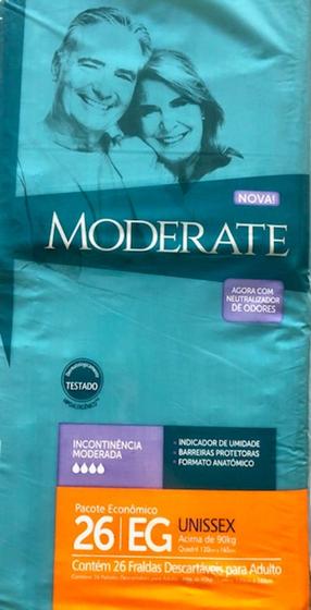 Fralda Geriatrica Moderate - Tam. EG - C/ 26 unidades - Fralda ...