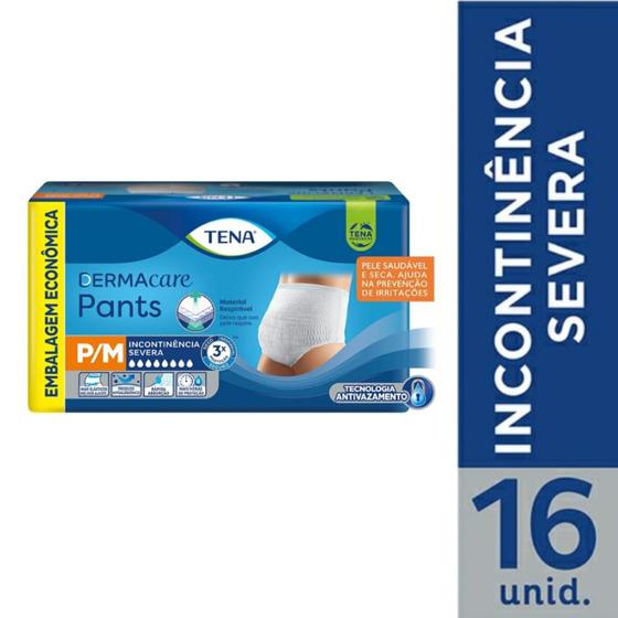 FRALDA GERIATRICA TENA PANTS DERMACARE P/M - 16 unidades - Fralda Geriátrica - Magazine Luiza
