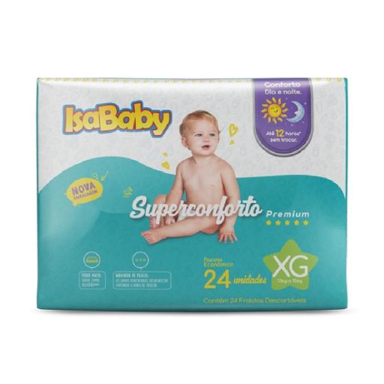 Fralda IsaBaby Super Conforto Premium Jumbo XG 24 Und - Fralda ...
