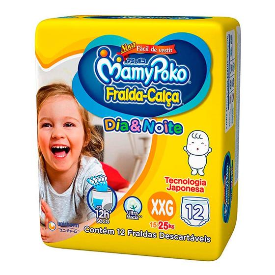 Fralda Mamypoko Dia&Noite Calça Jumbo Tamanho Xxg com 12 Unidades ...