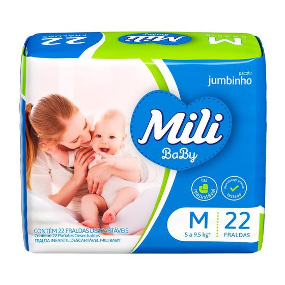 Fralda Mili Baby Tamanho M Pacote Jumbinho 22 Unidades - Fralda ...