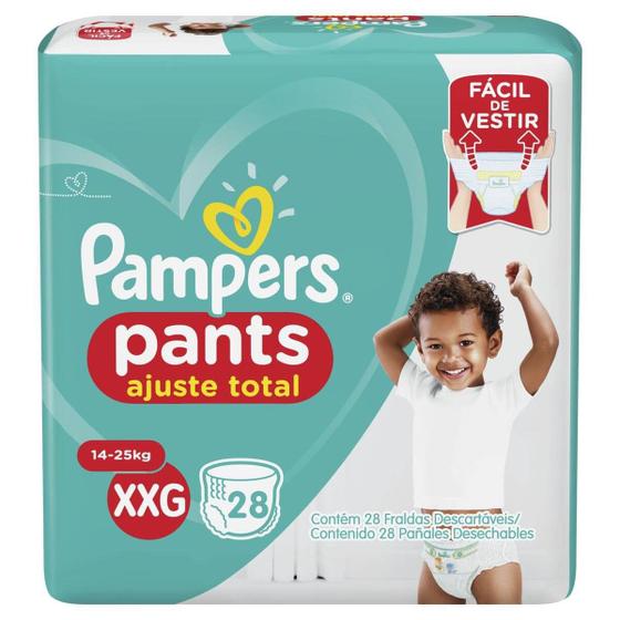 Fralda Pampers Pants Ajuste Total XXG - 28 Unidades - Fralda ...