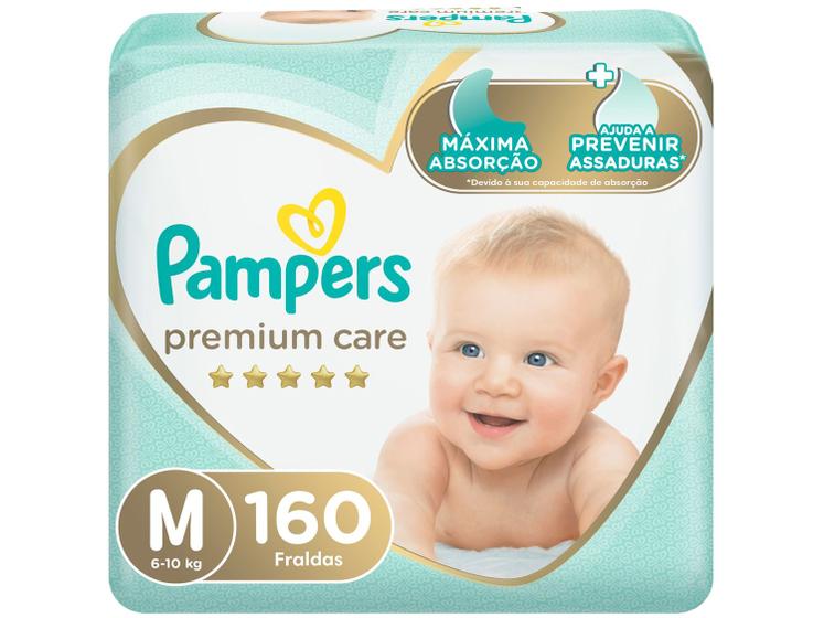 Fralda Pampers Premium Care Tam M 6 a 10kg 160 Unidades - Fralda Descartável - Magazine Luiza
