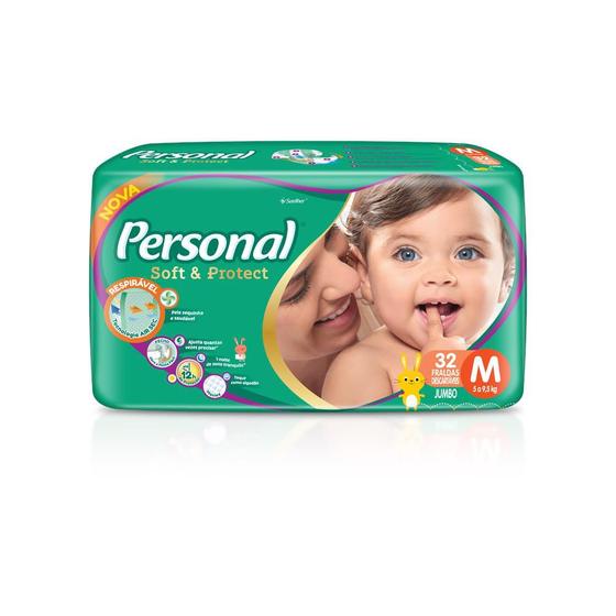 Fralda Personal Baby M 32 Unidades - Fralda Descartável - Magazine Luiza