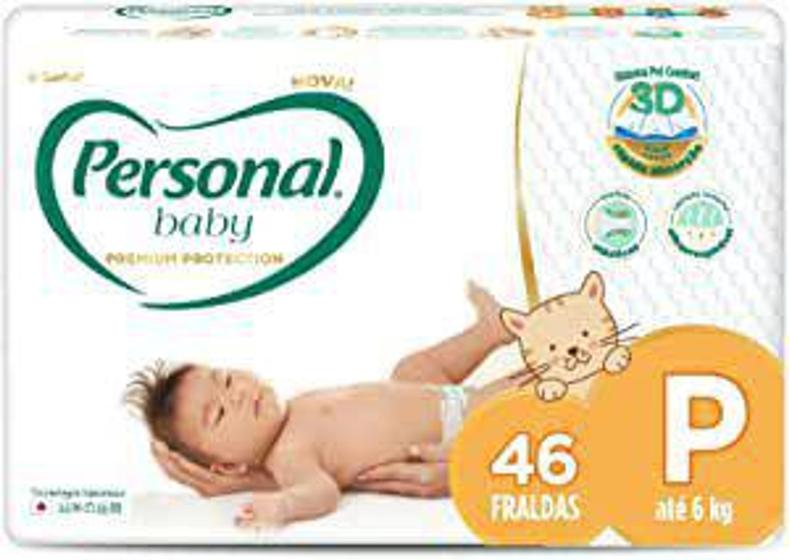 Fralda Personal Baby Premium Protection Tamanho P com 46 Unidades ...