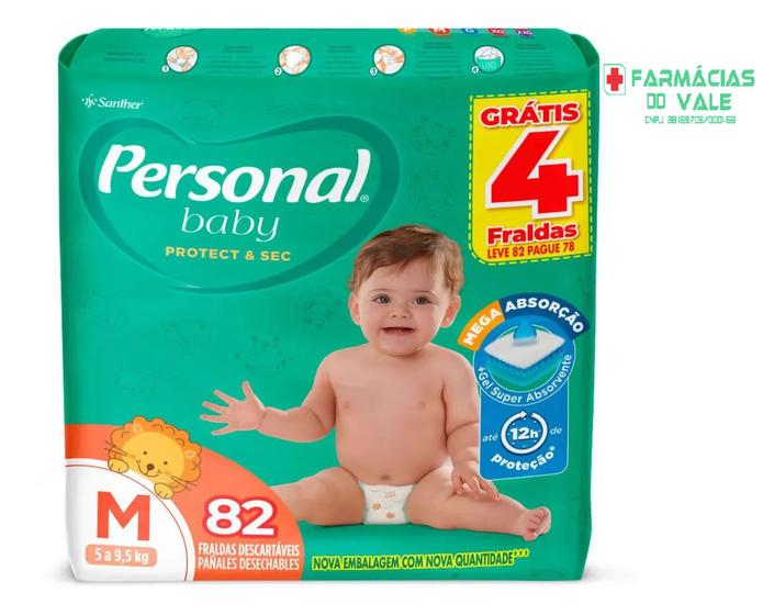 Fralda Personal Baby Protect & Sec Tamanho M Leve 82 Pague 78 Fraldas ...