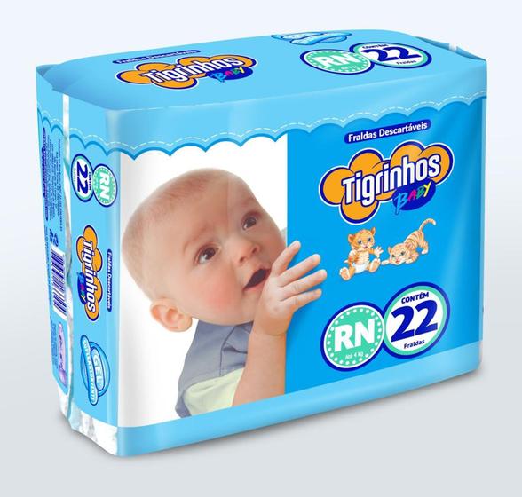 Fralda Tigrinhos RN com 22 unidades - Fralda Descartável - Magazine Luiza