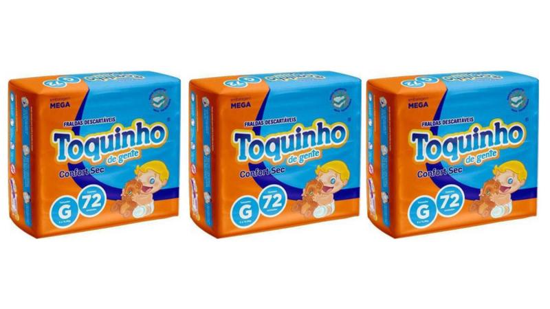 Fralda Toquinho Confort Sec hiper (Dia & Noite) Tam G - ATACADO BARATO ...
