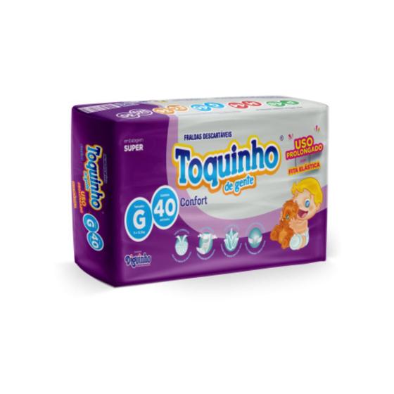 Fralda Toquinho De Gente Pacote Super Tamanho G 40 Un - Diguinho ...