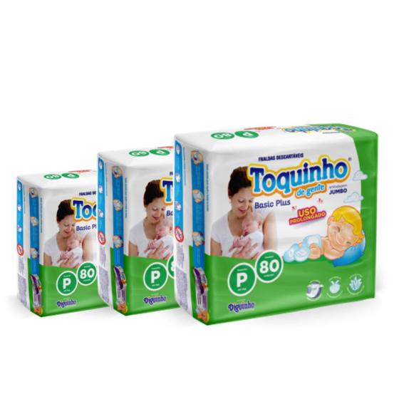 Fralda toquinho de gente tamanho P 3 Pacotes - Diguinho - Fralda ...