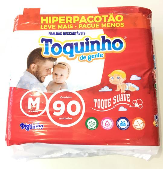 Fralda toquinho hiperpacotão m com 90 - DIGUINHO - Fralda Descartável ...