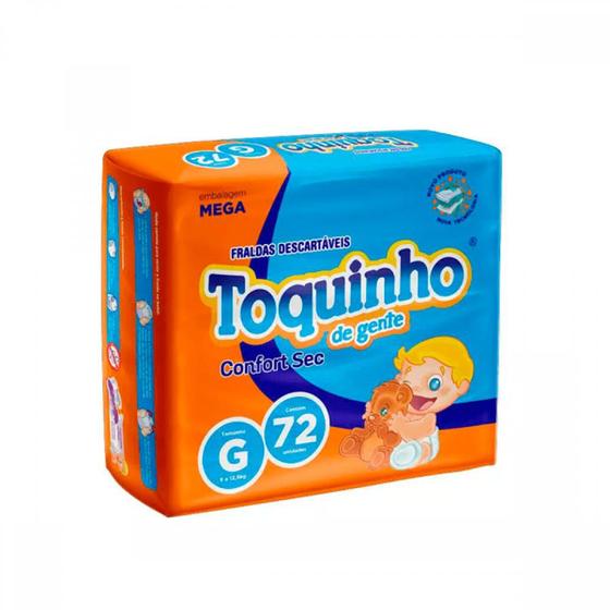 Fralda Toquinho Super Premium G com 72 unidades - Fralda Descartável ...