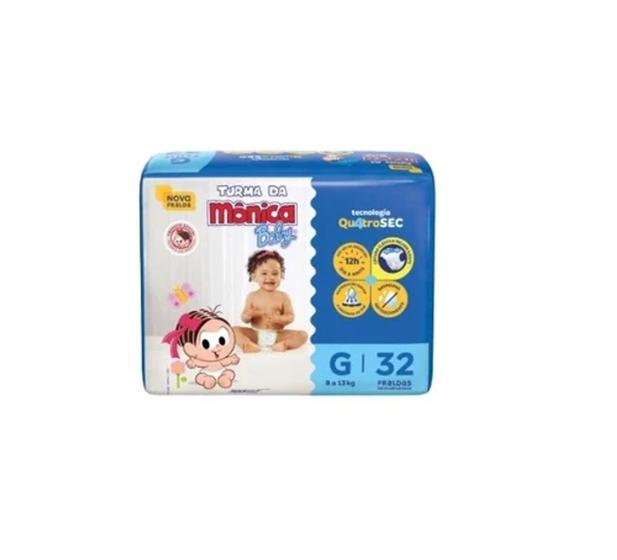 Fralda turma da mônica Baby G pacote econômico com 32 unid - Fralda ...