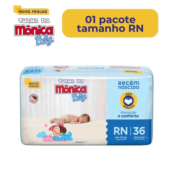 Fralda turma da mônica baby jumbo RN - ONTEX - Fralda Descartável ...