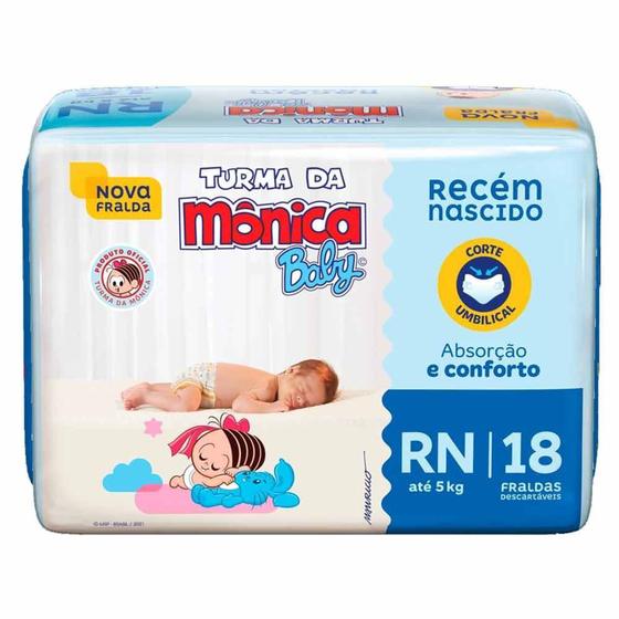 Fralda Turma da Mônica Baby Tam. RN até 4,5kg - 36 Unidades - Fralda ...