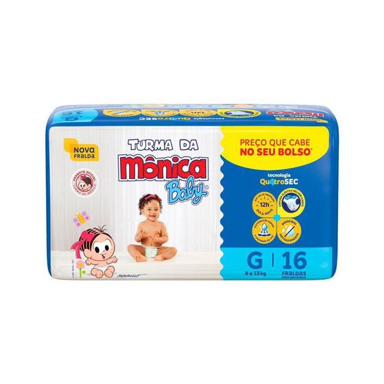 Fralda Turma Da Mônica Jumbinho G 16 Und - Turma Da Monica - Fralda ...