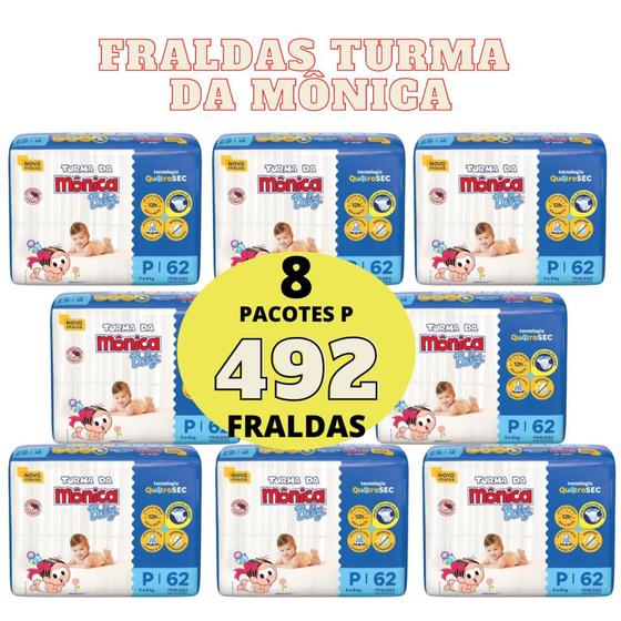 fralda turma da monica kit 8 pacotes - Fralda Descartável - Magazine Luiza