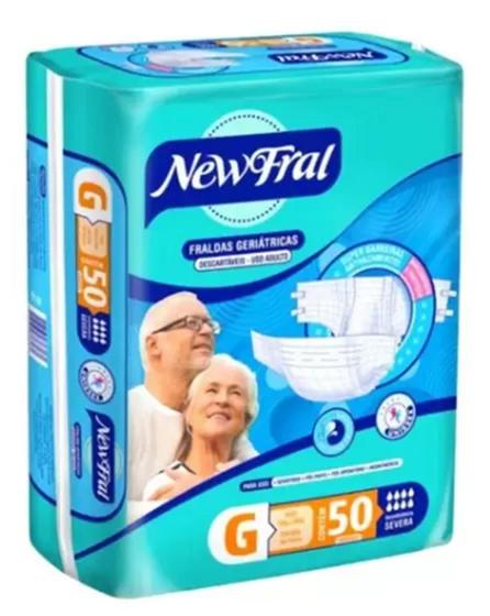 Fraldas Geriatricas Descartáveis NewFral Tamanho G - 50 Unidades - New Fral - Fralda Geriátrica ...