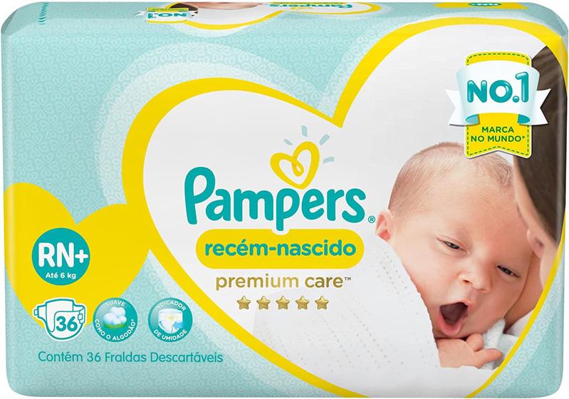 Fraldas Pampers Recém-Nascido Premium Care RN 36 - Procter & Gamble ...