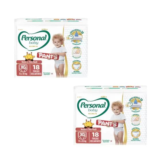 Fraldas Personal Baby Premium Pants JUMBO-2 Pacotes Tamanho XG 36 ... Fraldas Personal Baby Premium Pants JUMBO-2 Pacotes Tamanho XG 36 ...