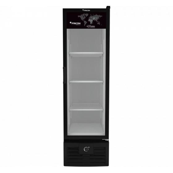 Freezer Vertical Tripla Ação 284 Litros Fricon Porta De Vidro Preto ...