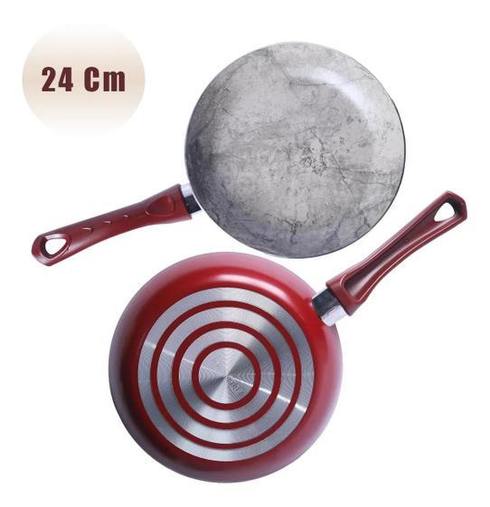 Frigideira Antiaderente Cerâmica Marmorizada Não Gruda 24 Cm - Fratelli - Frigideira - Magazine ...