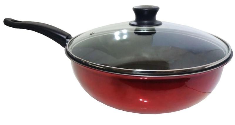 Frigideira Antiaderente Grande 26Cm X 12Cm Com Tampa Belmar - Belmar ...