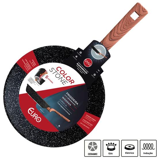 Frigideira Antiaderente Não Gruda Cerâmico Fogão Indução Colorstone ...