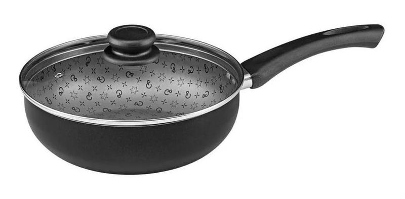 Frigideira Wok 24 Aa Preta Panelux Antiaderente Saltear - Panela Wok ...
