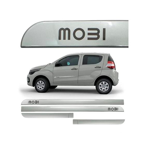 Friso Lateral Fiat Mobi 2016 a 2022 Protetor de Portas Cinza Scandium 4 ...