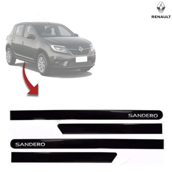 Friso Lateral Renault Sandero Preto Nacré Todos 4 Portas - Top Mix ...