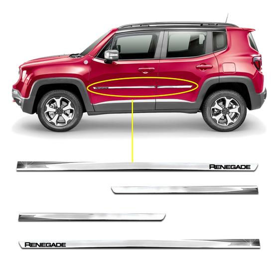 Friso Lateral Slim Jeep Renegade 2015 à 2023 Cromado - SHEKPARTS ...