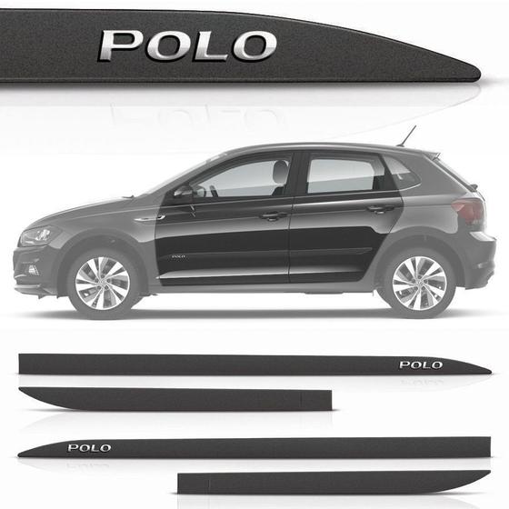 Friso Lateral Volkswagen Polo Com Nome Alto Relevo Cromado 2018 19 ...