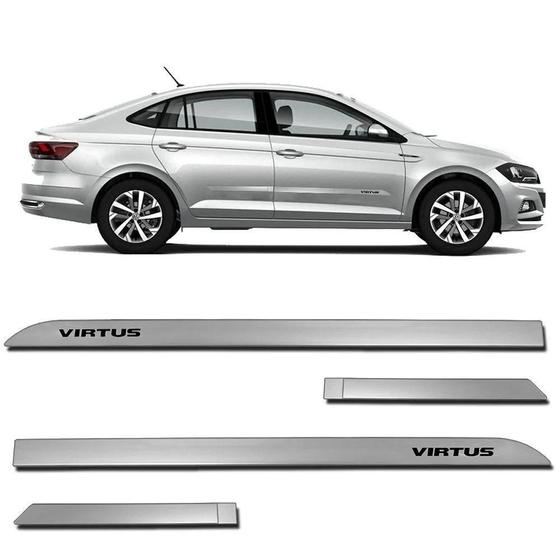 Friso Lateral Volkswagen Virtus 2018 a 2020 Prata Sirius Slim Flash ...