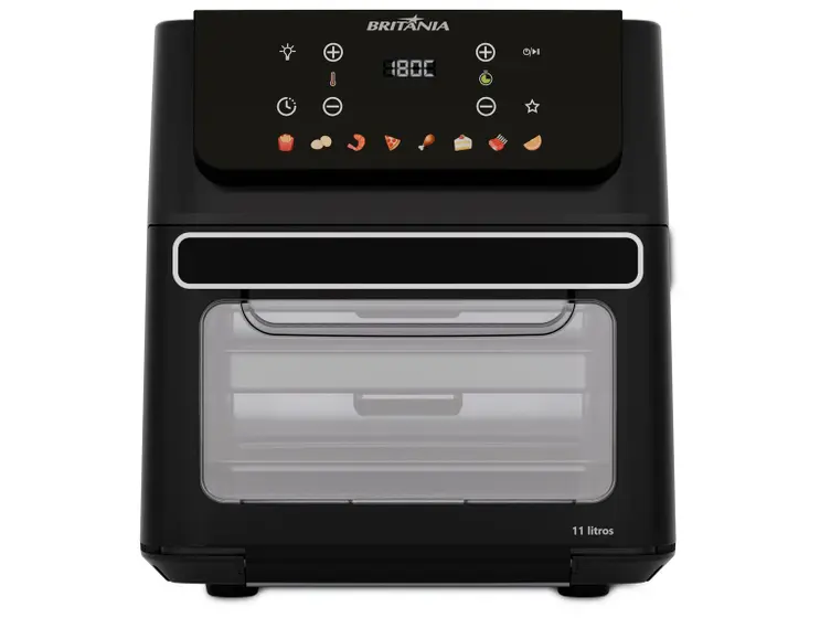 Fritadeira Air Fryer Oven Britânia BAF11 11L Preto Fosco - Fritadeira ...