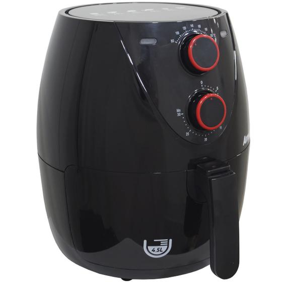 Fritadeira AirFryer Elétrica Sem Óleo Panela 4,5 Litros 1400W Timer ...