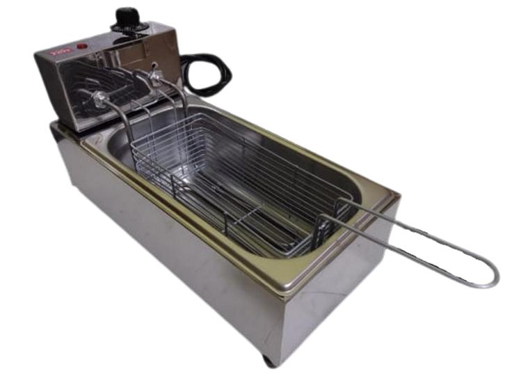 Fritadeira Elétrica Industrial 3,5 L Inox Quadrada - JBC Eletro - Fritadeira Industrial ...