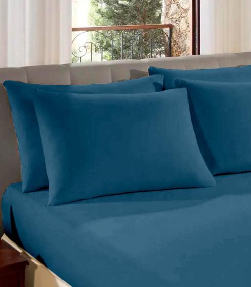 Fronha Lisa Avulsa Microfibra Camesa Azul - Fronha - Magazine Luiza