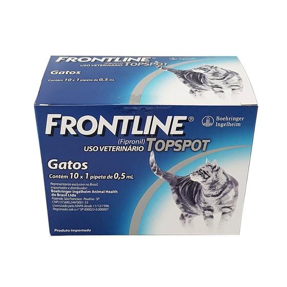 Frontline Top Spot Antipulgas Gatos cx 10 pipetas Boehringer ...