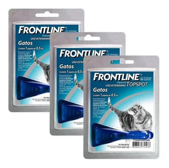 Frontline Topspot Gatos (3 unidades ) - Merial - Antipulga e ...