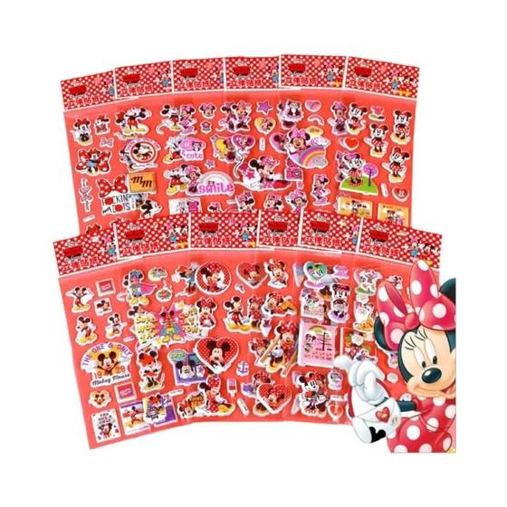 Frozen Sofia Mickey Minnie Princesa Disney 3D Puffy Adesivos 12pcs ...